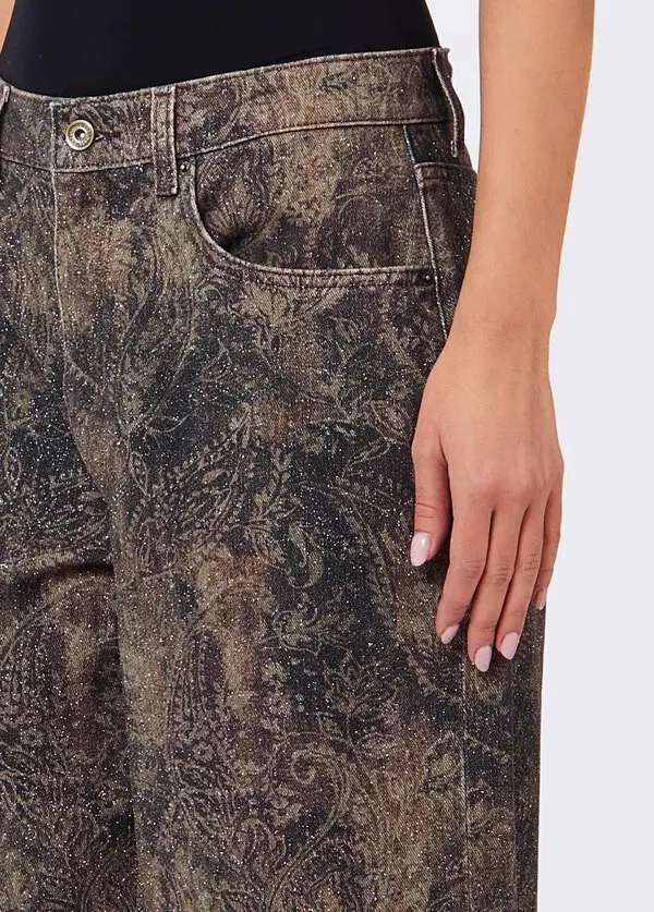 Liu Jo Paisley Printed Wide Leg Trousers