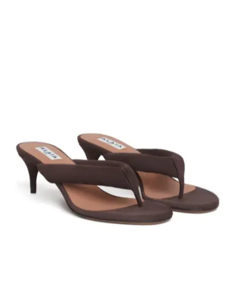 Alaïa Heel Thong Mules In Suede