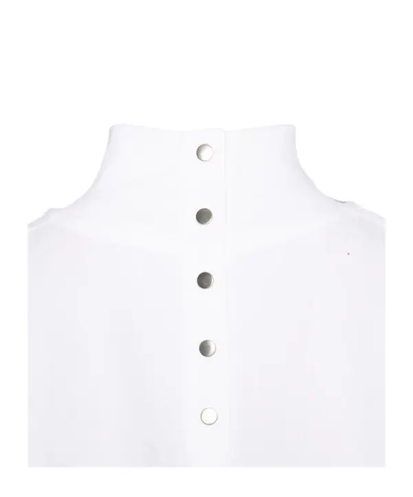 Alaïa Asymmetrical Draped Jersey Top - White
