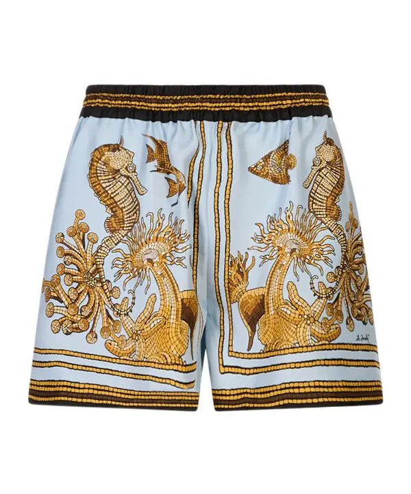 La DoubleJ Printed Elastic Waist Shorts