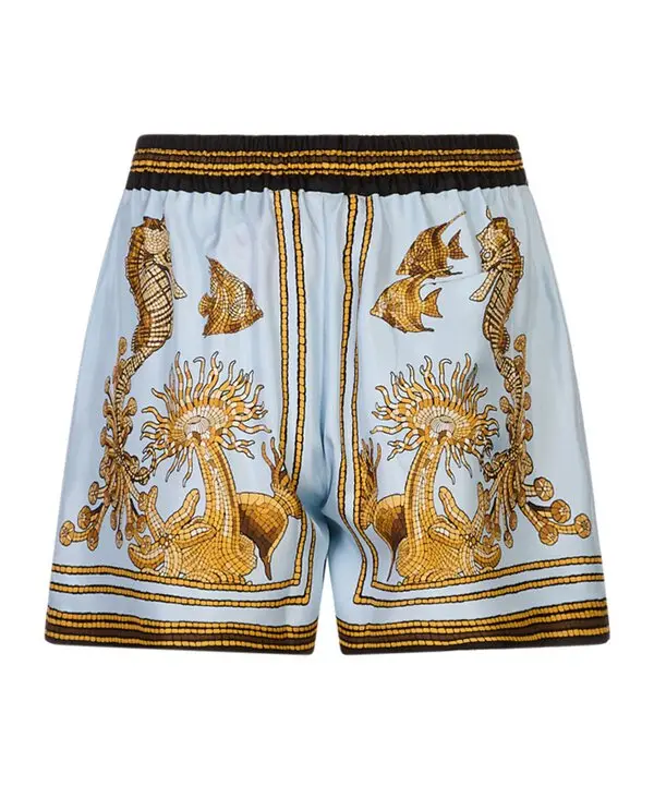 La DoubleJ Printed Elastic Waist Shorts