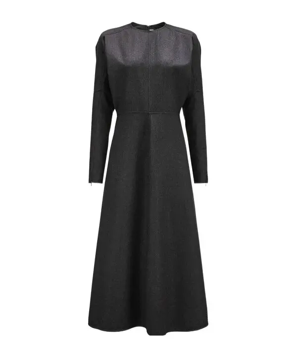 Victoria Beckham Dolman Sleeve Midi Dress - Black