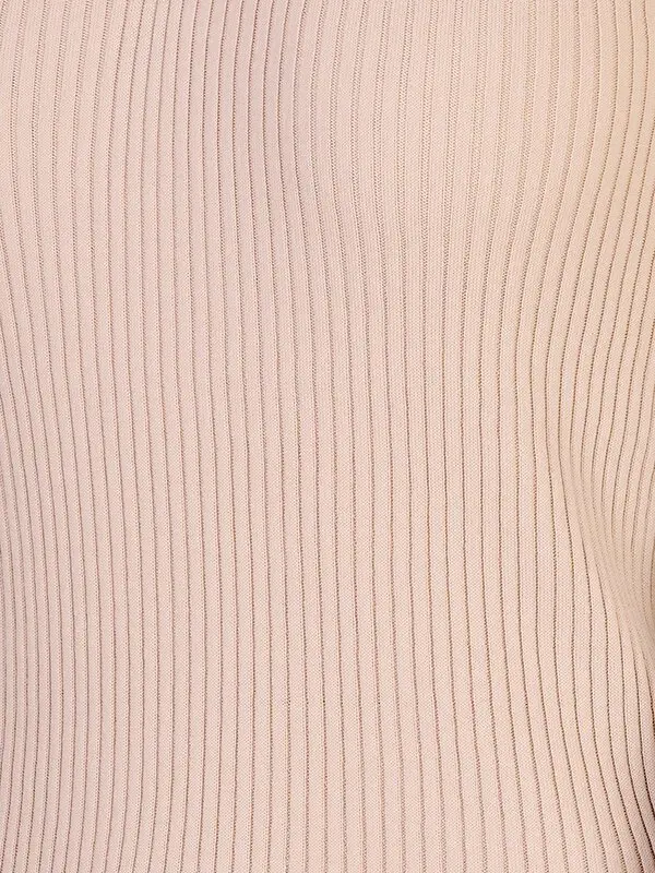 Peserico Sleeveless V-neck Ribbed Knit Top