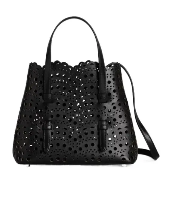 Alaïa Laser-cut Tote Bag - Black