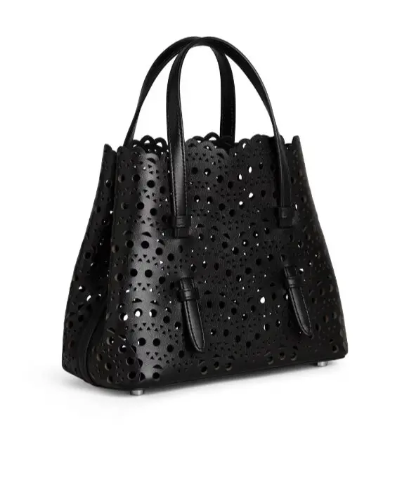 Alaïa Laser-cut Tote Bag - Black