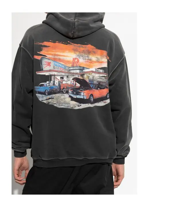 REPRESENT 24 Hour Service Graphic-print Hoodie