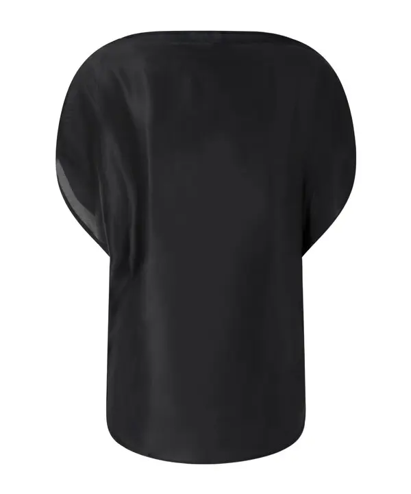 Khaite Poppi Satin Blouse - Black