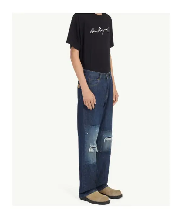 MAISON MARGIELA Straight Leg Jeans With Distressed Detailing