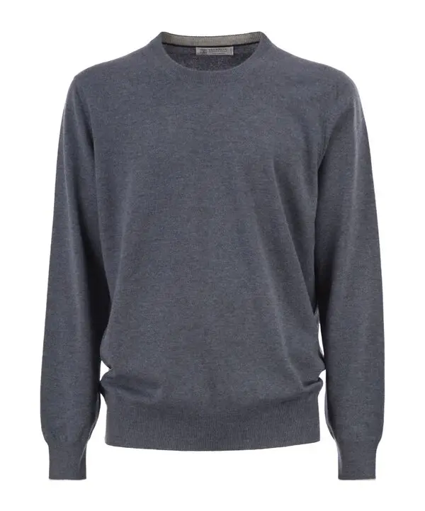 Brunello Cucinelli Cashmere Crew-neck Sweater - Gray