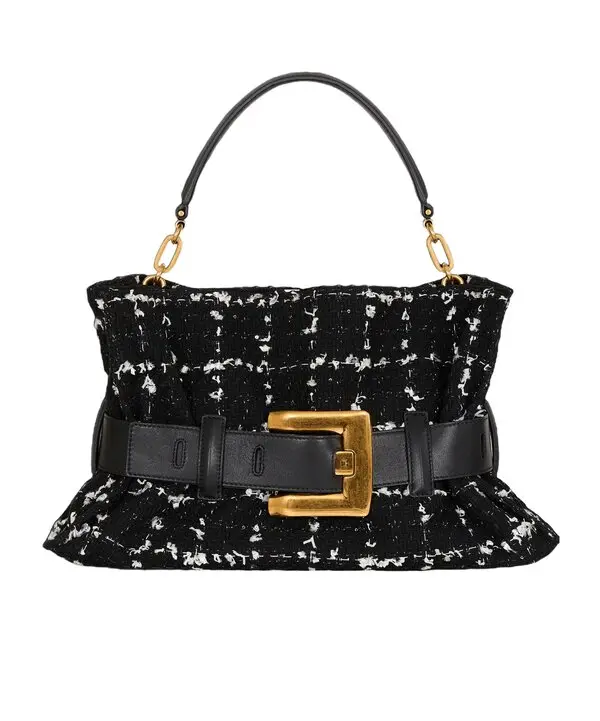 Balmain Medium Anthem Bag In Tweed