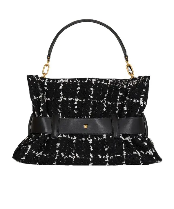 Balmain Medium Anthem Bag In Tweed