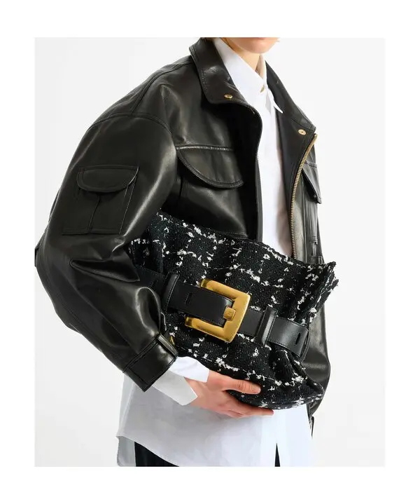 Balmain Medium Anthem Bag In Tweed