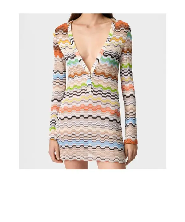 Missoni Raschel Knit Deep V-neck Dress