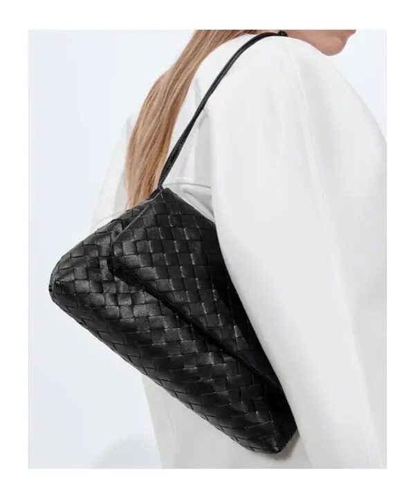 Bottega Veneta Giorno Woven Leather Shoulder Bag
