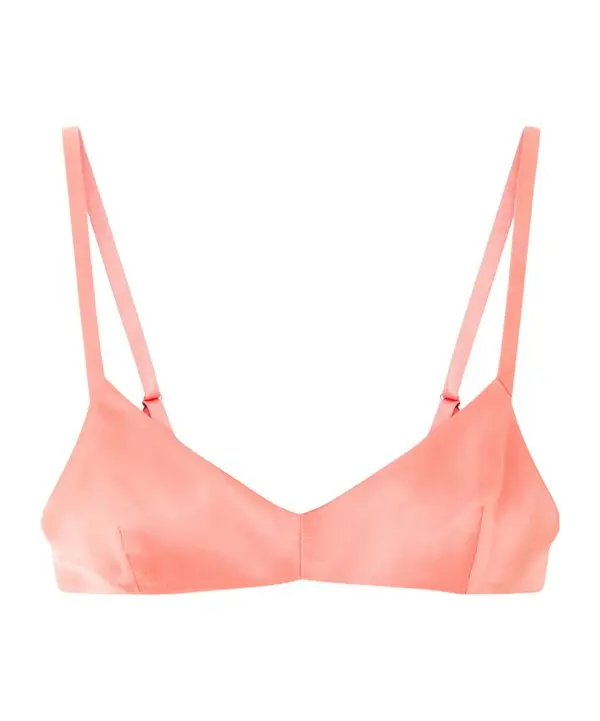 Khaite Talita Satin Bralette - Pink
