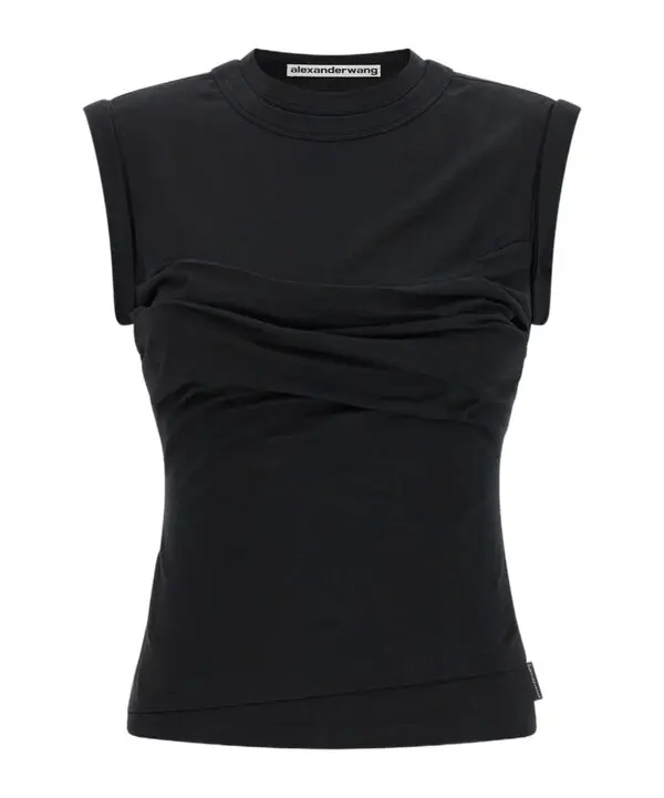 Alexander Wang Ruched Detailed Tank Top - Black