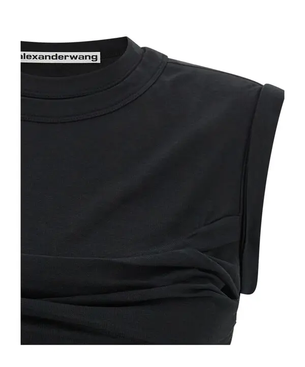 Alexander Wang Ruched Detailed Tank Top - Black