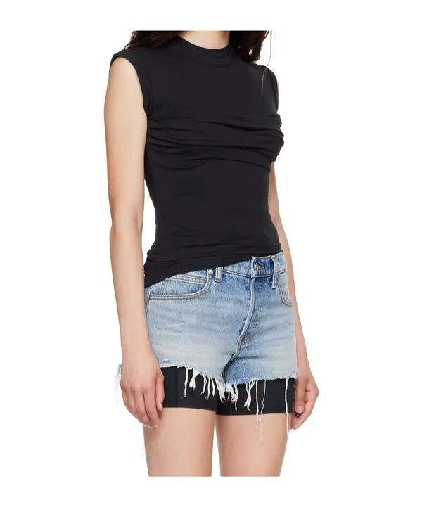 Alexander Wang Ruched Detailed Tank Top - Black