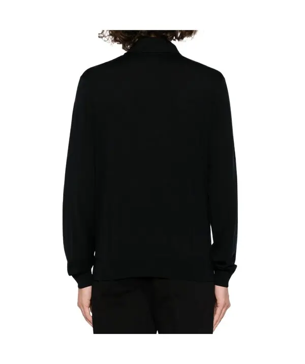 TOM FORD Fine Gauge Long-sleeve Polo Shirt - Black