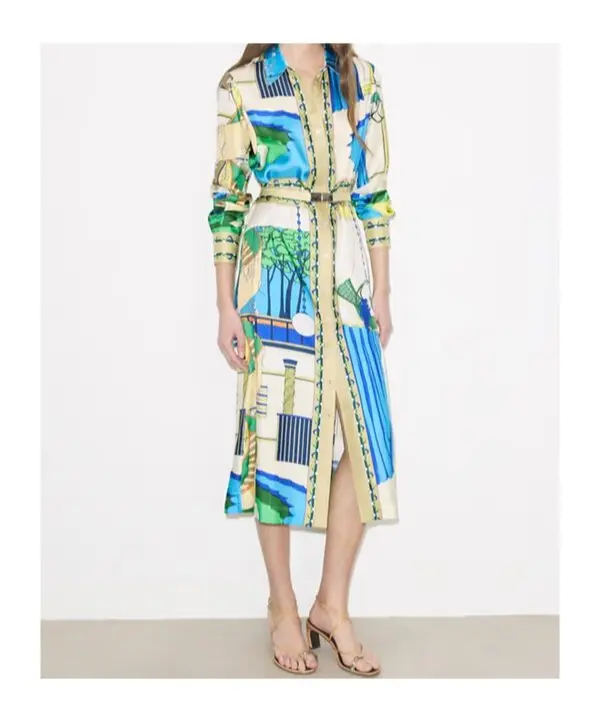 Tory Burch Printed Silk Shirtdress