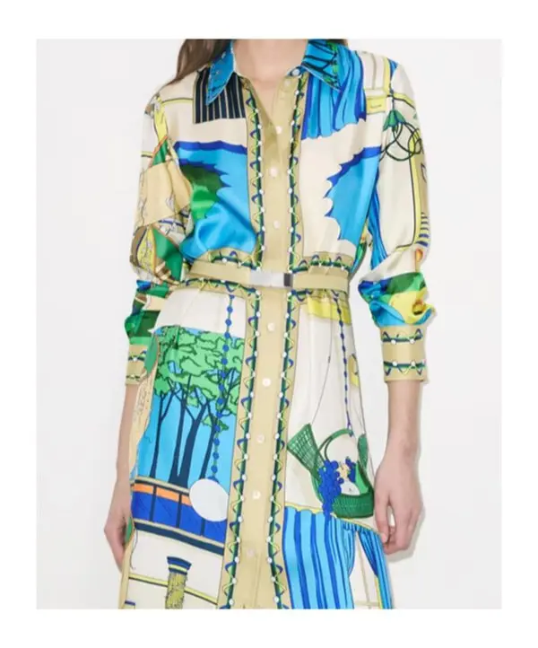 Tory Burch Printed Silk Shirtdress