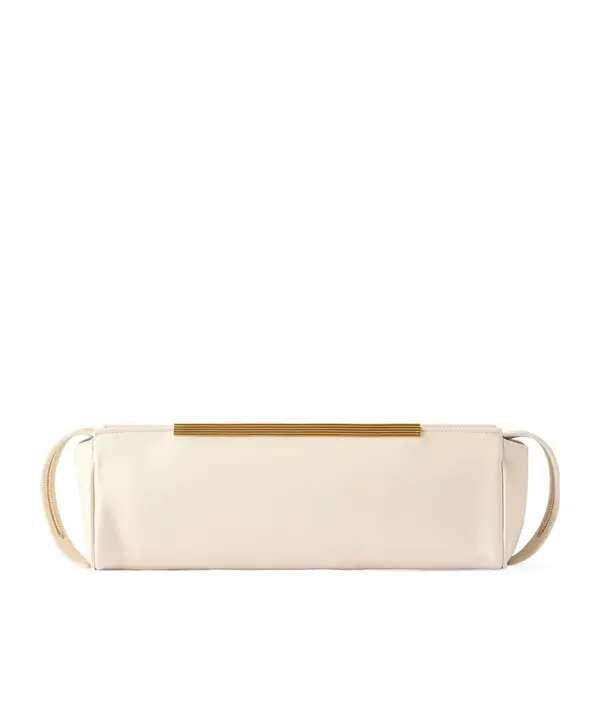 Khaite Lamb Leather Clutch - Nude
