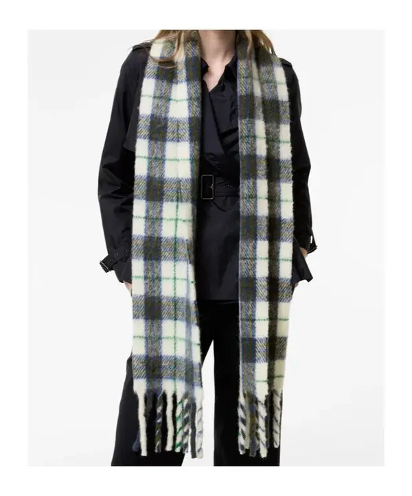 Burberry Checked Fringed-edge Scarf