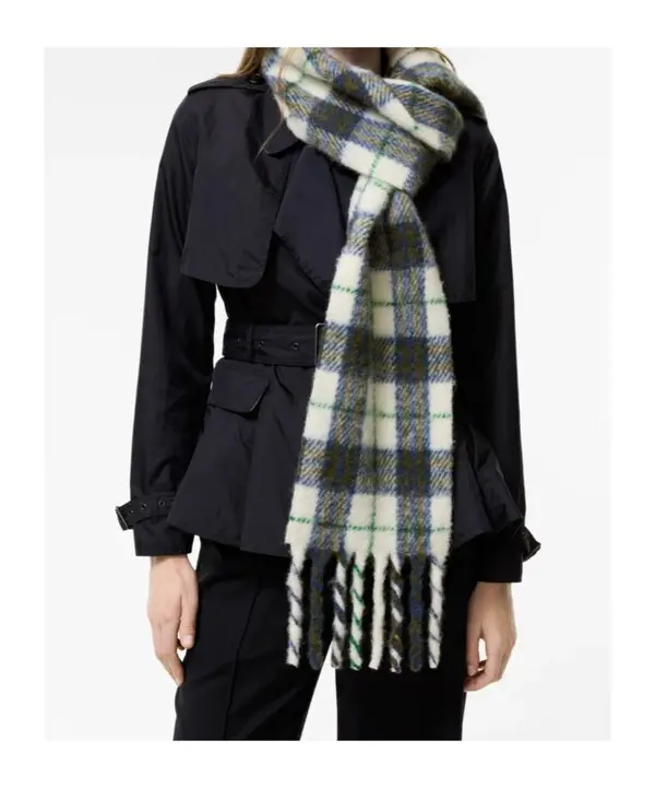 Burberry Checked Fringed-edge Scarf