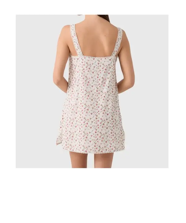 Posse Square Neck Lace Trim Dress