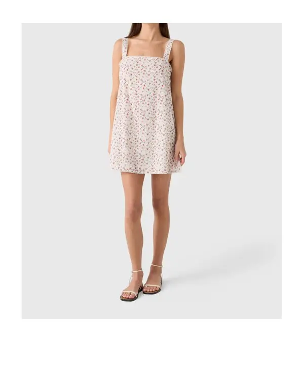 Posse Square Neck Lace Trim Dress