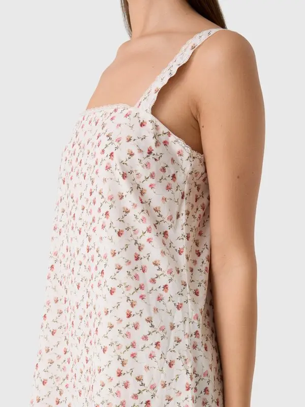Posse Square Neck Lace Trim Dress