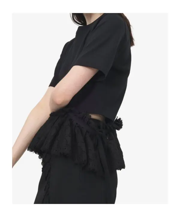 Alexander McQueen Lace-trimmed T-shirt