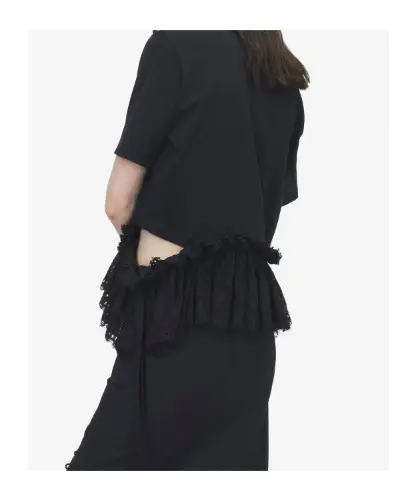 Alexander McQueen Lace-trimmed T-shirt