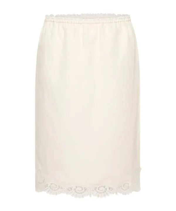Posse Midi Skirt With Embroidered Lace Trim