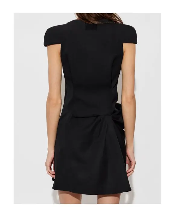 Alexander McQueen Short Sleeve Round Neck Dress