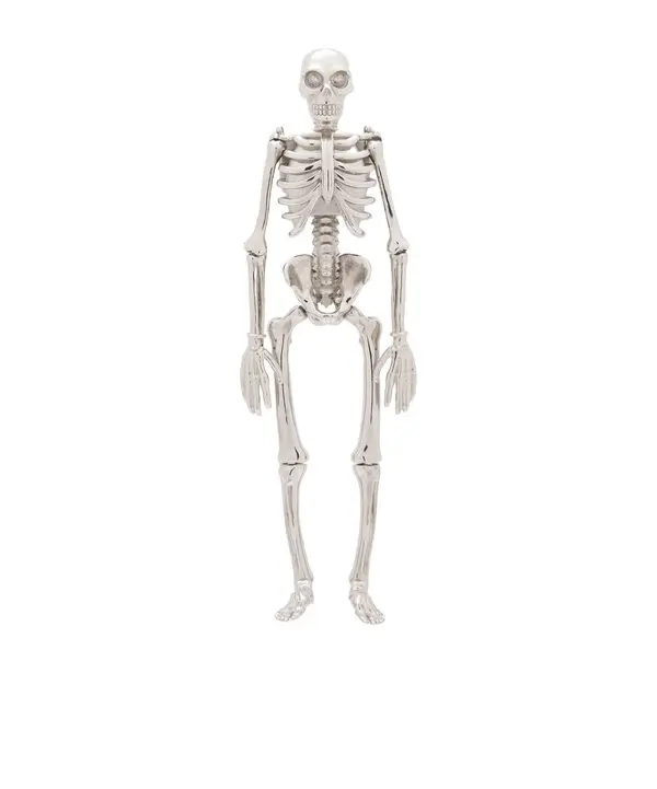Alexander McQueen Dancing Skeleton Pin Brooch - Silver