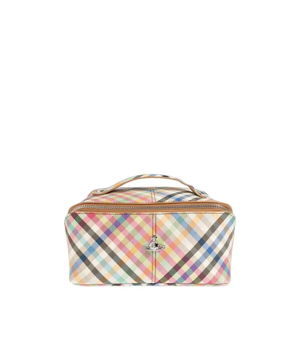 VIVIENNE WESTWOOD Plaid Cosmetic Bag - Heather Check