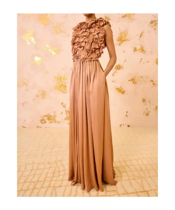 Ulla Johnson Ruffled Maxi Dress With Open Back