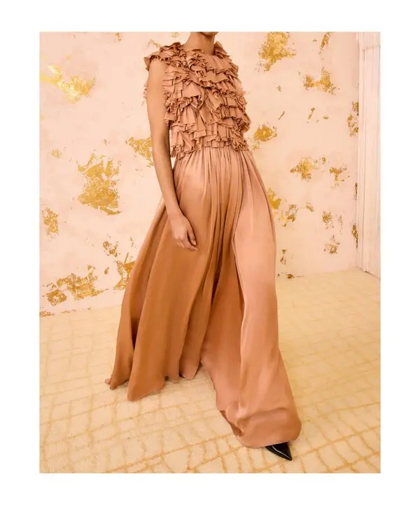 Ulla Johnson Ruffled Maxi Dress With Open Back