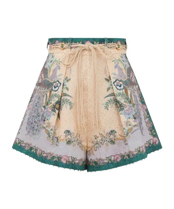 Zimmermann Indra Floral Embellished Shorts - Gray