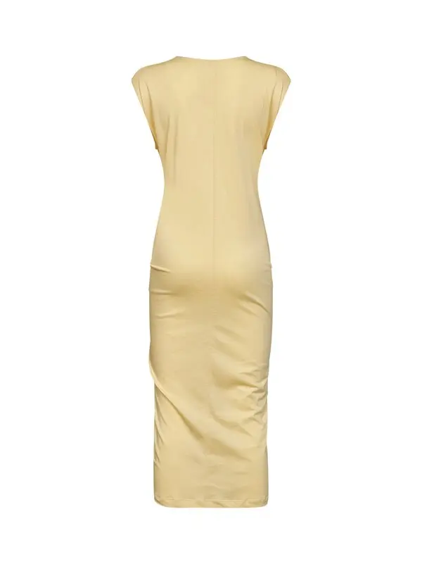 TOTEME Sleeveless Knot Detail Midi Dress - Cream