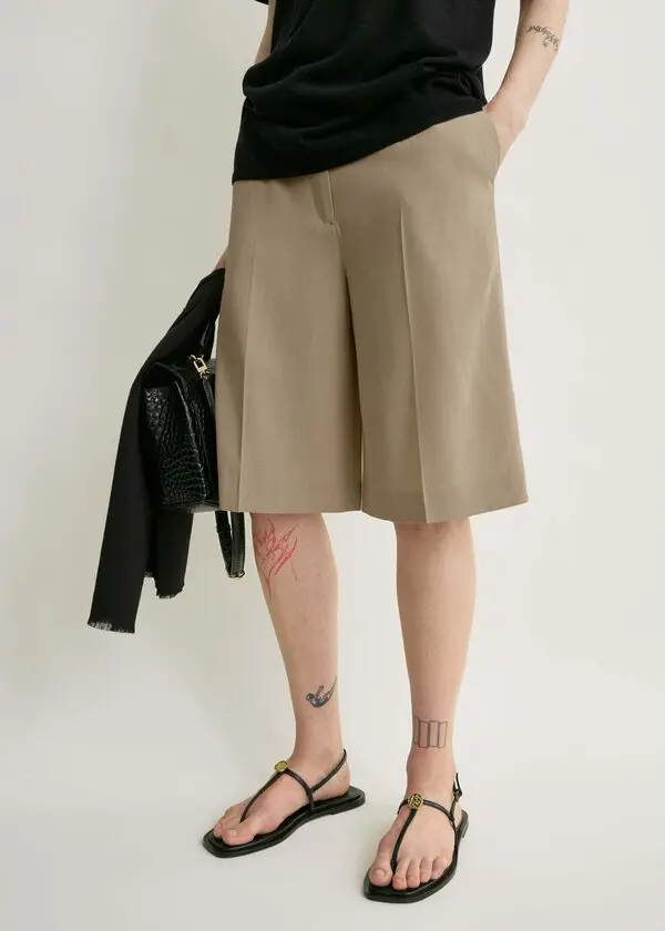 TOTEME Belt Loop Tailored Shorts