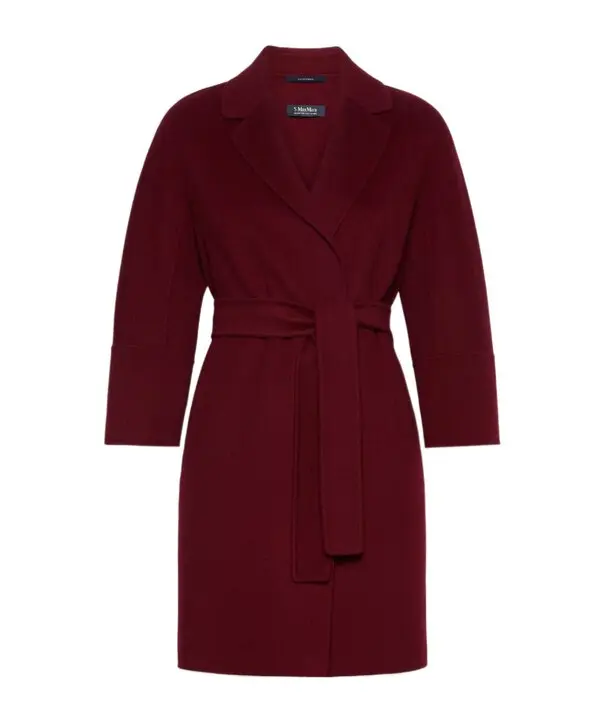 Max Mara Long-sleeved Reversible Coat - Bordeaux Red