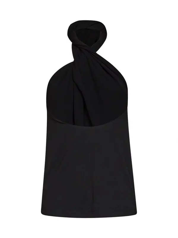 TOTEME Twisted Halterneck Top - Black