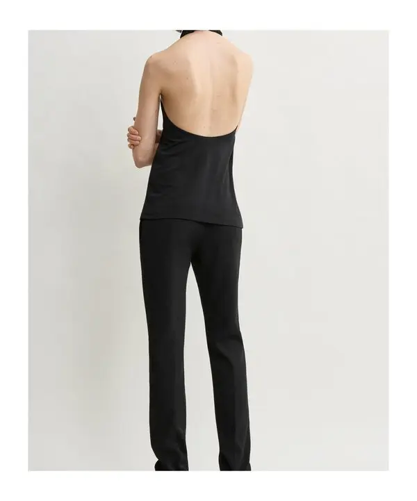 TOTEME Twisted Halterneck Top - Black
