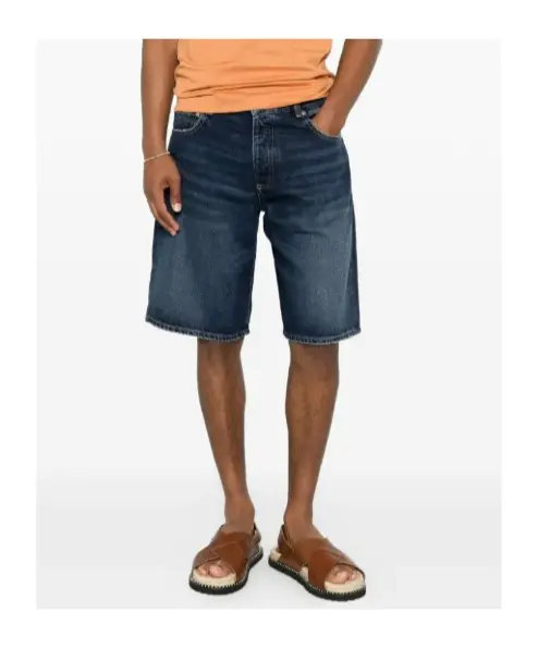 ICON DENIM LOS ANGELES Denim Shorts With Whiskering Effect