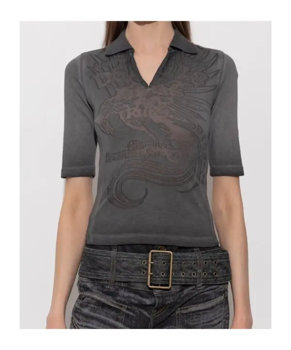 DIESEL® Graphic Polo Top
