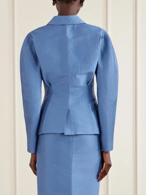 LANVIN Textured Satin Double-breasted Jacket