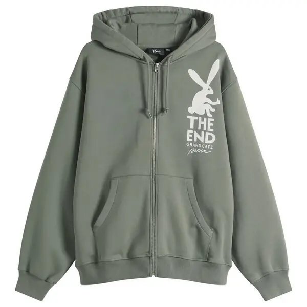 PARRA The Bunny Zip Hoodie - Green