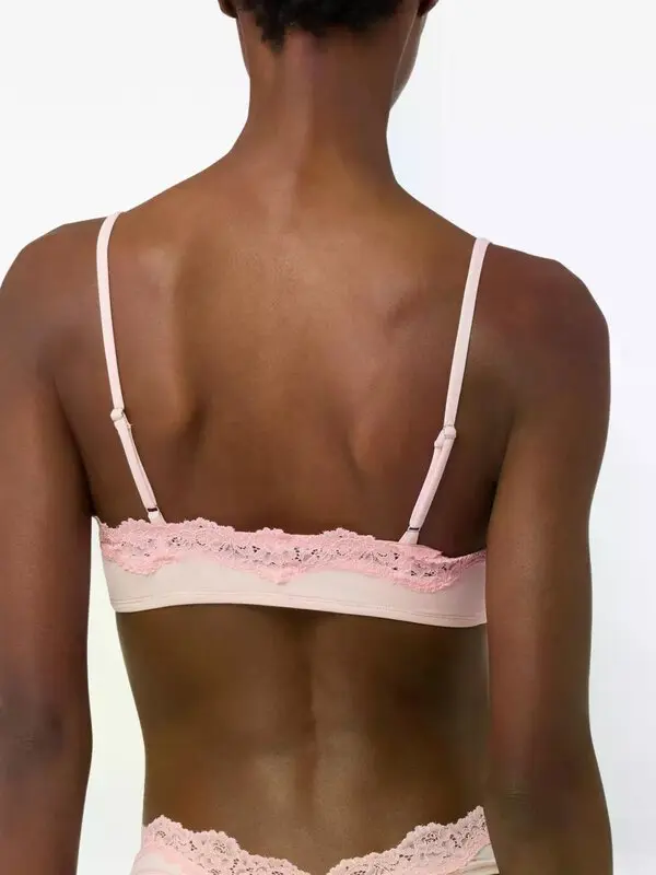 Moschino Lace-trim Logo-patch Bra